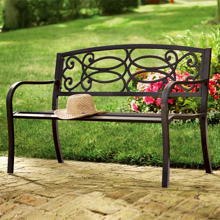 Ellister 2 Seater Steel Bench 118cm - Focus Furnishing