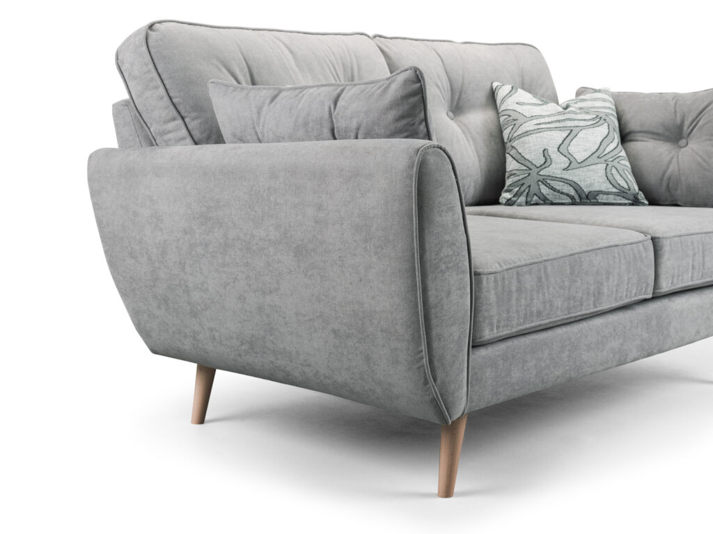 Zinc 3 Seater Sofa Grey - Focus Furnishing